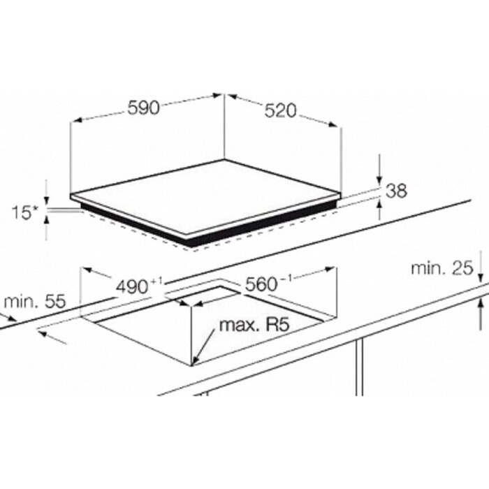 Электрическая варочная панель Electrolux EHF6343FOK, черный – купить в ...